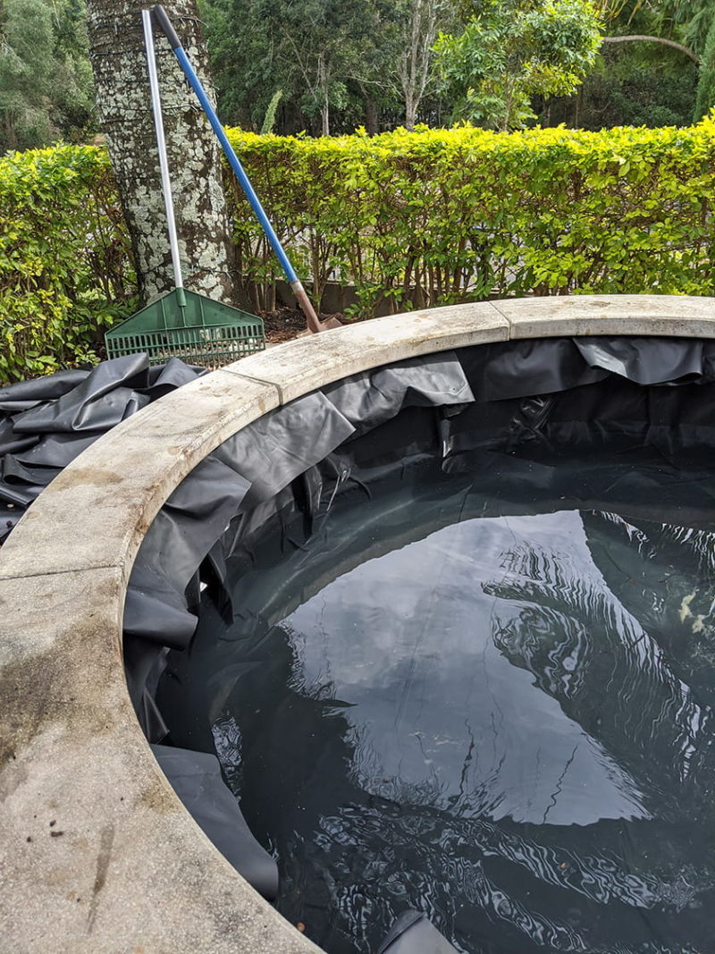 Fish Pond Waterproofing and Liner Replacement - Home Style Fishponds